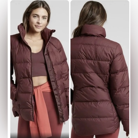 Athleta | Jackets & Coats | Nwt Athleta Downtown Puffer Jacket Decadent ...